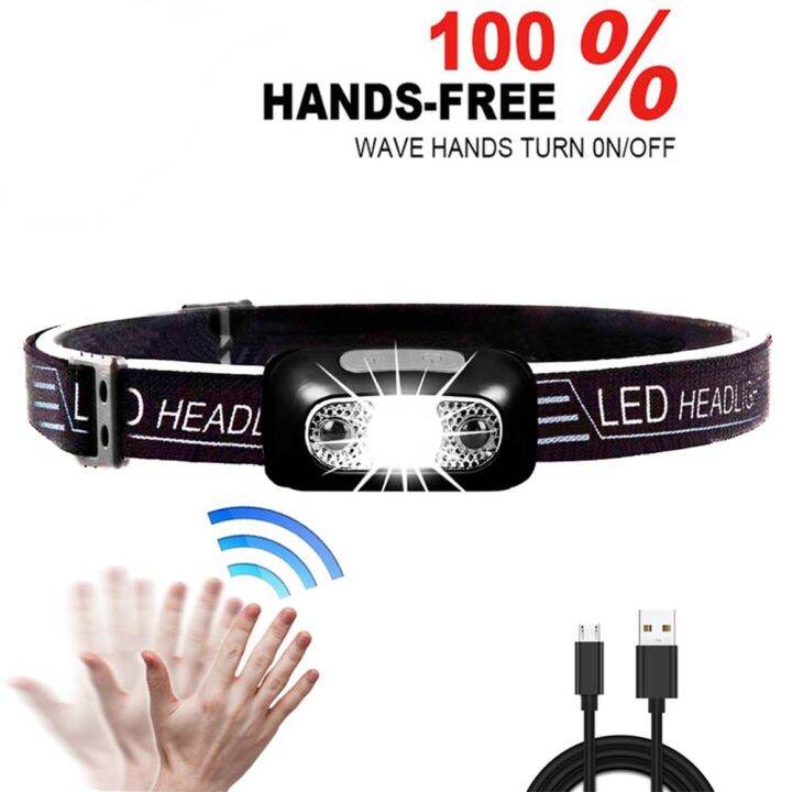 Original 60000LM LED Headlamp Ta-ctical Induction Flashlight 5 Models ...