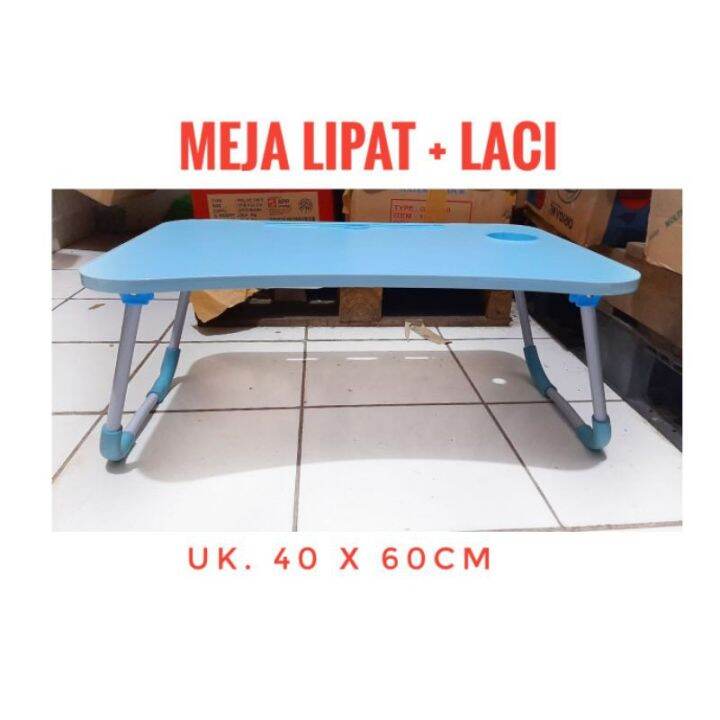 Meja Lipat Mee Do / Meja Laptop dilengkapi Laci / Meja Belajar Anak dan ...