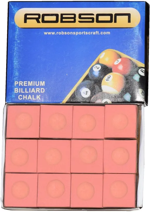 ROBSON Premium Copper / Peach Billiard Chalk Pool Tiza 1 box of 12 ...