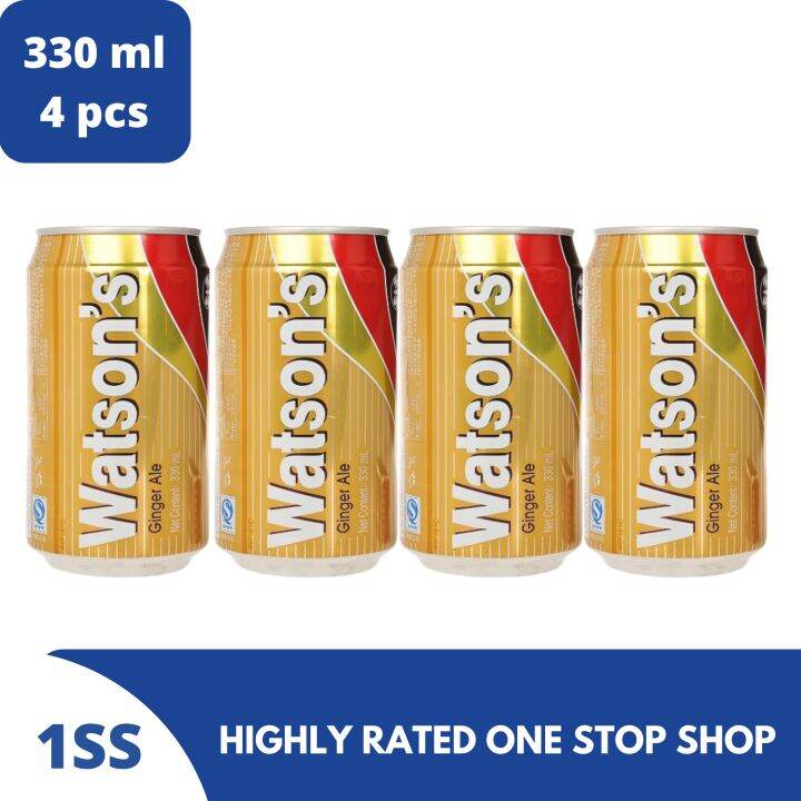 Watson's Ginger Ale Soda, 330ml x 4pcs | Lazada PH