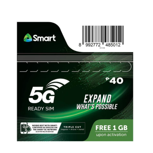 Smart Sim Card 5G Tricut Prepaid Surf High Speed FREE 1GB upon ...