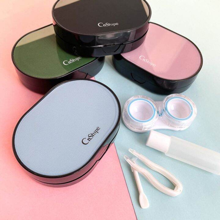 Beauty Contact Lens Box With Mirror Cartoon Myopia Care Box Double Box ...