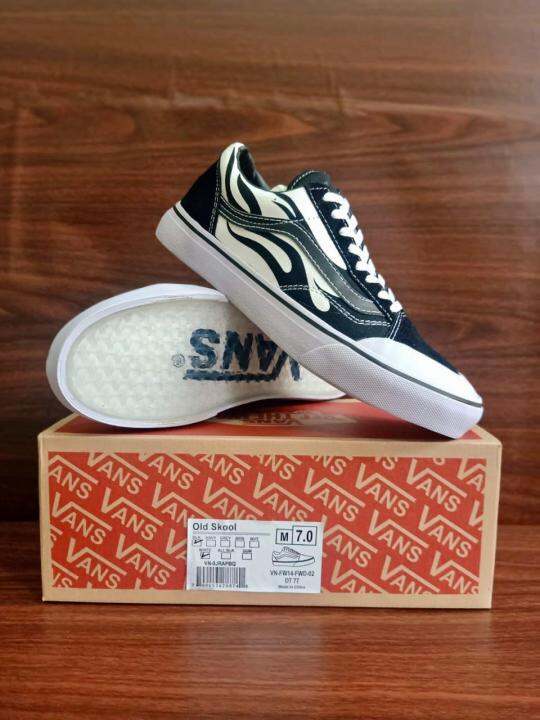 SOL TRANSPARANT Vans Oldskool Flame Fire Half Moon & Vans Checkerboard Premium/Sepatu Vans ...
