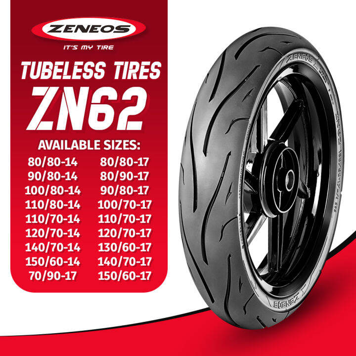 Zeneos ZN62 R14 and R17 Tubeless Motorcycle Tire Combines Performance ...