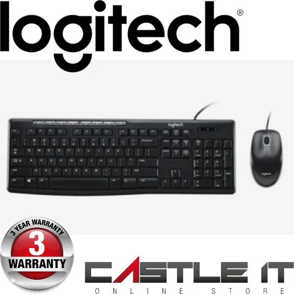 Logitech Mk200 Combo Desktop Wired Keyboard Mouse 920 002693 Lazada
