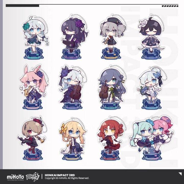 Mihoyo honkai impact 3 acrylic stand kiana fuhua raiden mei kallen rita ...