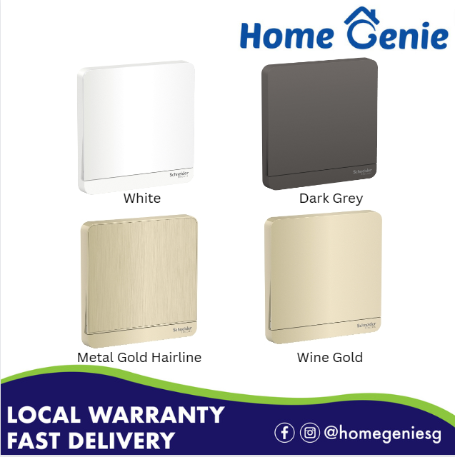 Schneider AvatarOn 1 Gang Intermediate Switch Socket (White / Dark Grey ...