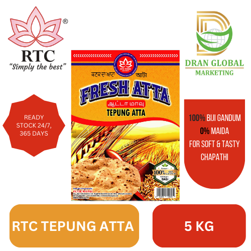 RTC FRESH ATTA FLOUR 5 KG / TEPUNG ATTA 5KG | Lazada