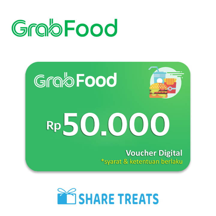 GrabFood Voucher Digital Rp 50.000 | Lazada Indonesia