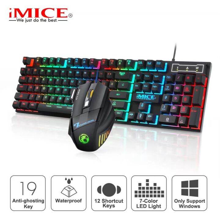 RGB Gamer Keyboard Gaming Keyboard And Mouse Gamer Kit Backlit USB N ...