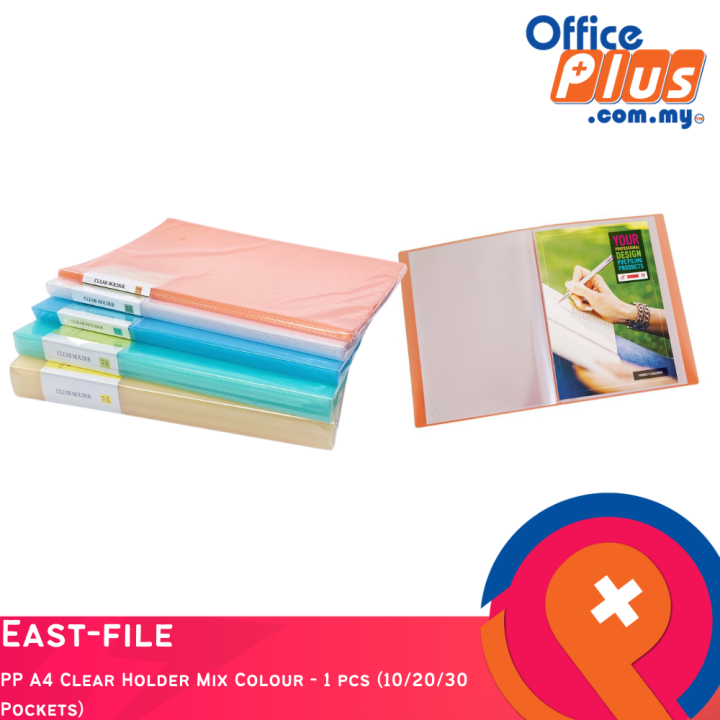 PP A4 Clear Holder Any Colour - 1 pcs (10/20/30 Pockets) | Lazada