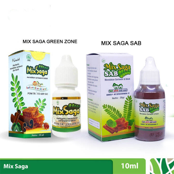 mix saga tetes 2 VARIAN GREEN ZONE DAN SAB mengatasi batuk panas dalam ...