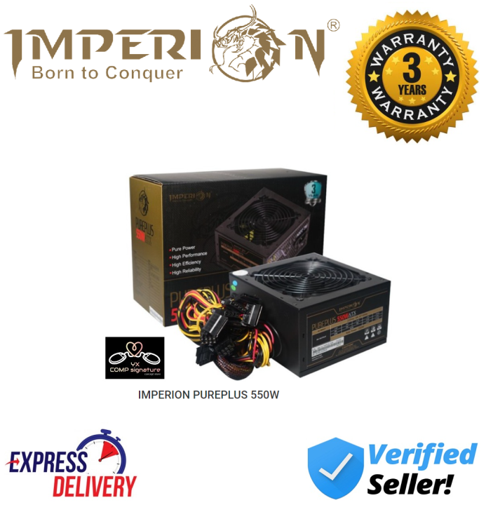 IMPERION PUREPLUS 550W 80 plus Gaming Power Supply | Lazada