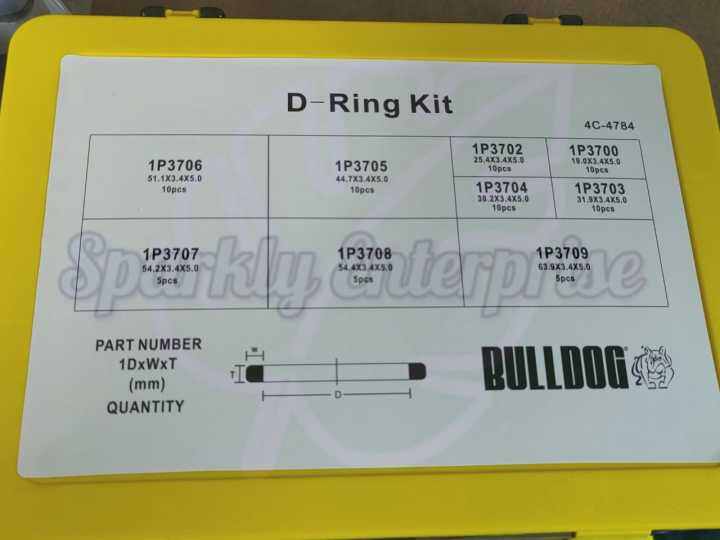 CATERPILLAR 4C4784 O RING KIT / D RING KIT BULLDOG NBR 90 SHORE A TAHAN ...
