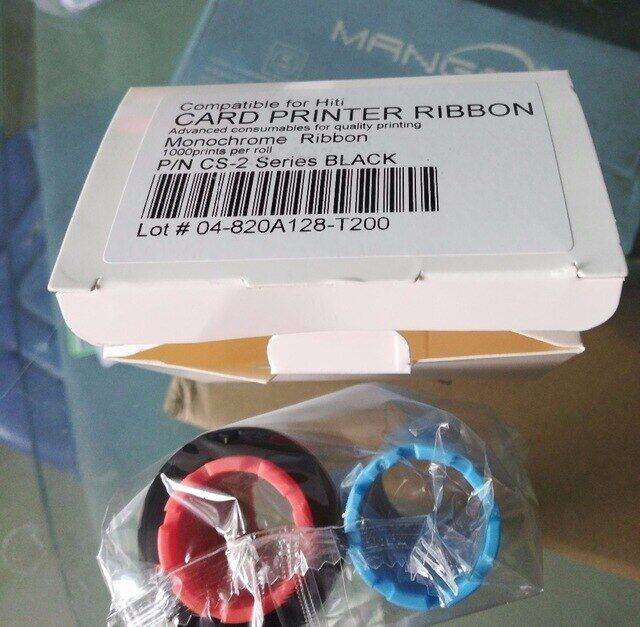 CS-200e สีดำไม่มีชิป1000เครื่องพิมพ์ริบบิ้นสำหรับ Hiti CS200 CS200e ...