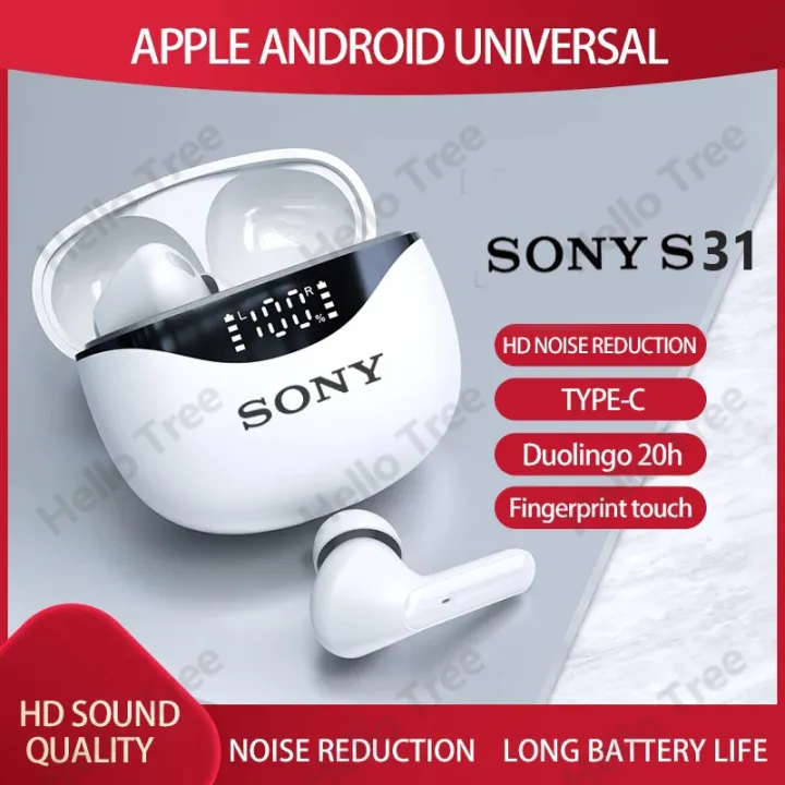 ชุดหูฟังไร้สายบลูทูธ SONY S31 V5.1หูฟังชนิดใส่ในหูกีฬาหูฟังบลูทูธหูฟัง ...