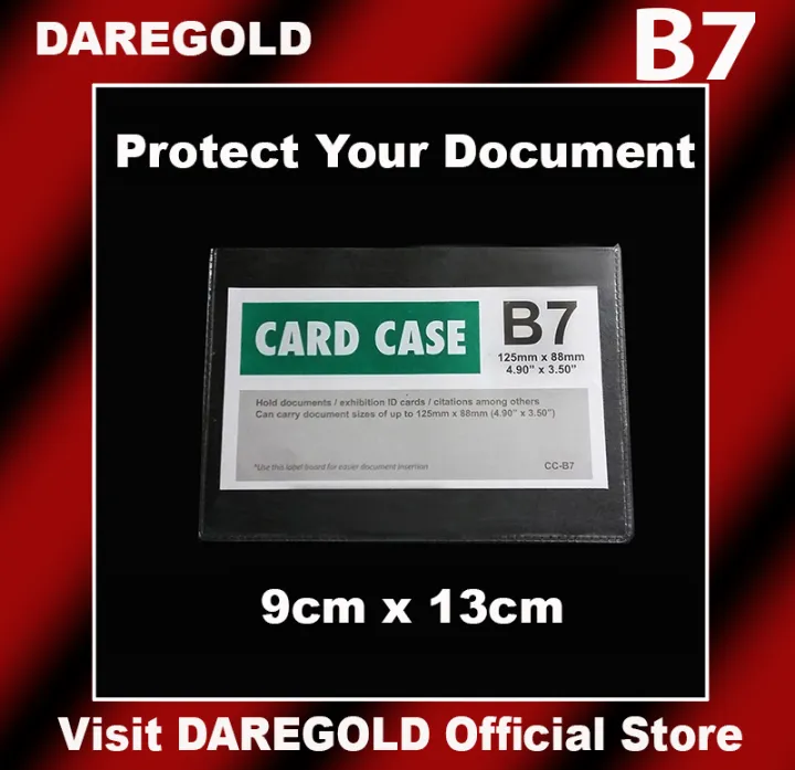 CARD CASE- B7 , CARD PROTECTOR- B7 9cm X 13.3 cm - PROTECT YOUR CARD | Lazada PH