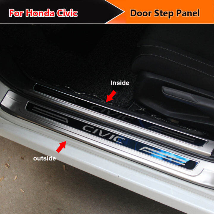 Honda 10th Gen Civic FC 2016-2021 Door Step Panel Threshold Strip Civic ...