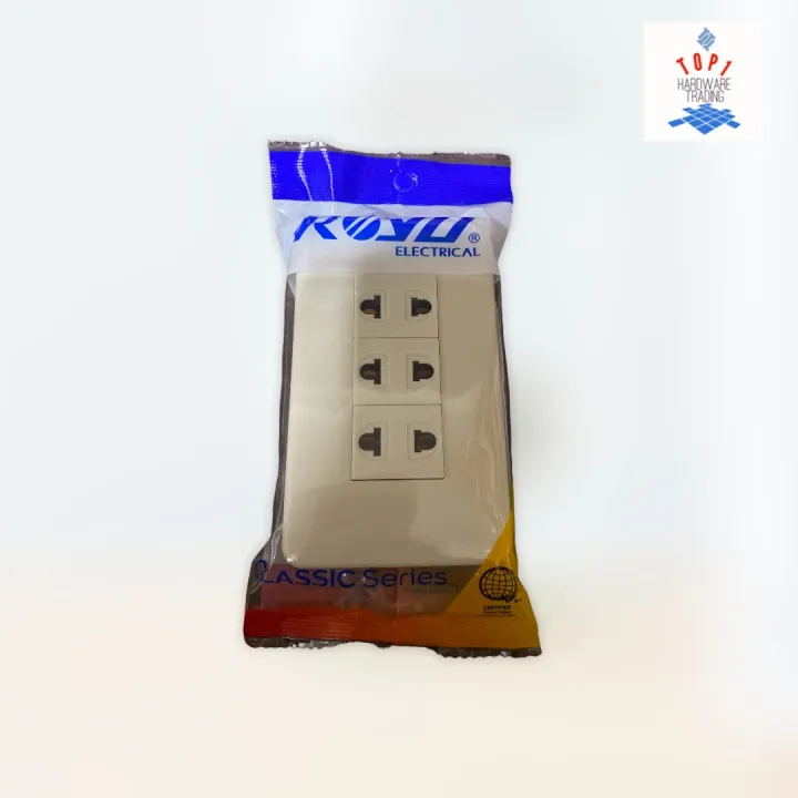 ROYU 3GANG UNIVERSAL OUTLET CLASSIC SERIES WH115 | Lazada PH