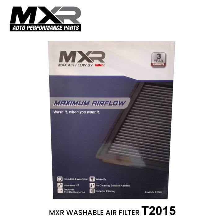 MXR WASHABLE AIR FILTER FOR TOYOTA HILUX REVO (T2015) | Lazada PH
