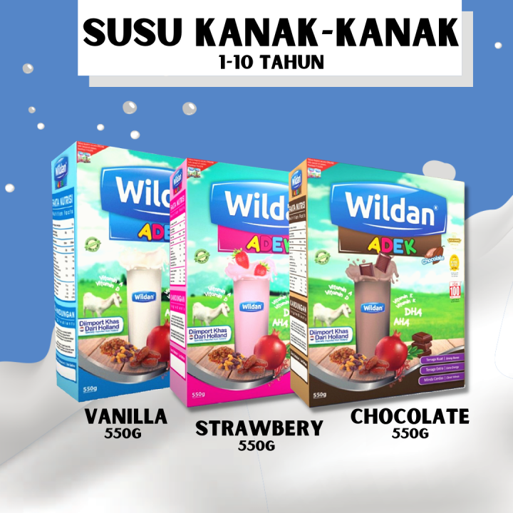 WILDAN SUSU KAMBING WILDAN ADEK 550G KANAK- KANAK 1-10 TAHUN PERASA ...
