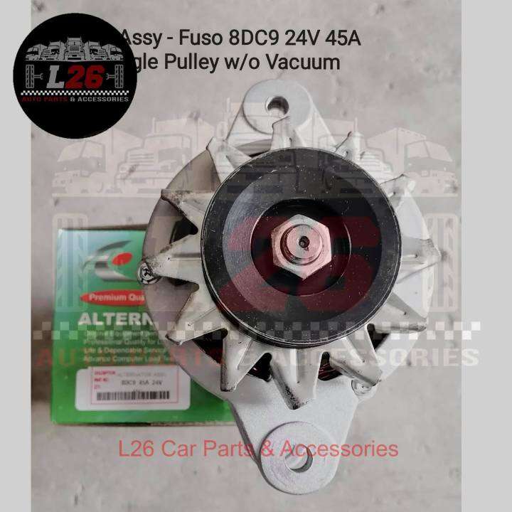 Fuso 8DC9 Alternator Assembly (45A , 24v) Single Pulley w/o Vacuum ...