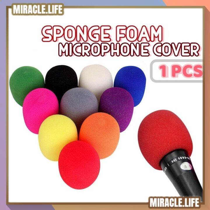 (1 PCS)Sponge Foam Microphone Cover Anti Noise Reusable Protective ...