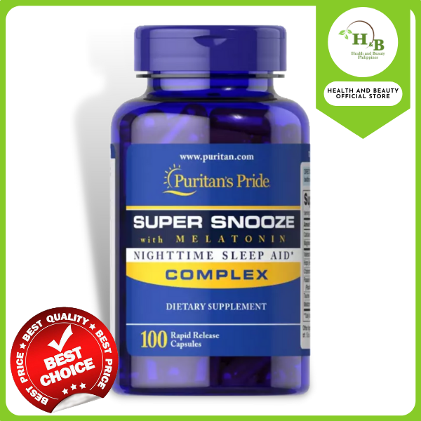 Authentic Puritans Pride Melatonin Super Snooze Complex night time ...