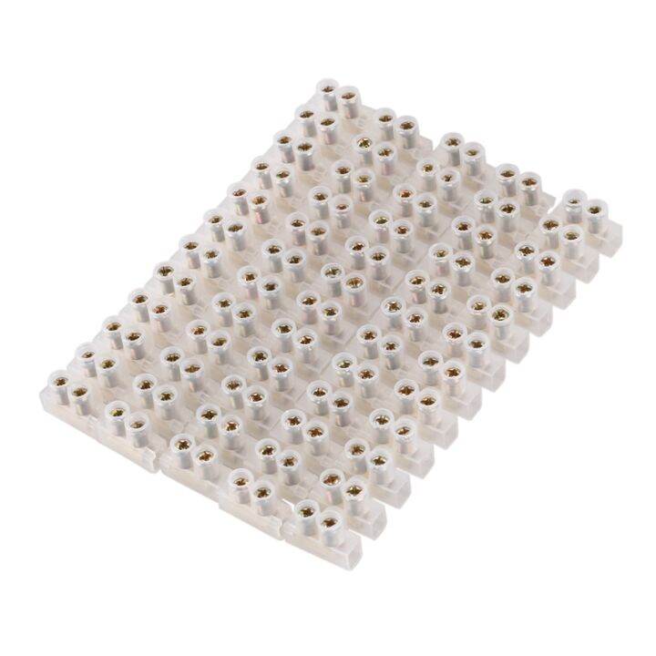 5 Pcs X3-0512 400V 6A 12 Position 2 Row Plastic Screw Terminal Block ...