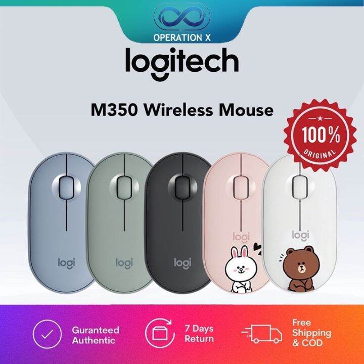 ۩ Logitech Mouse M350 Pebble Bluetooth Wireless Mouse for Tablet Laptop ...