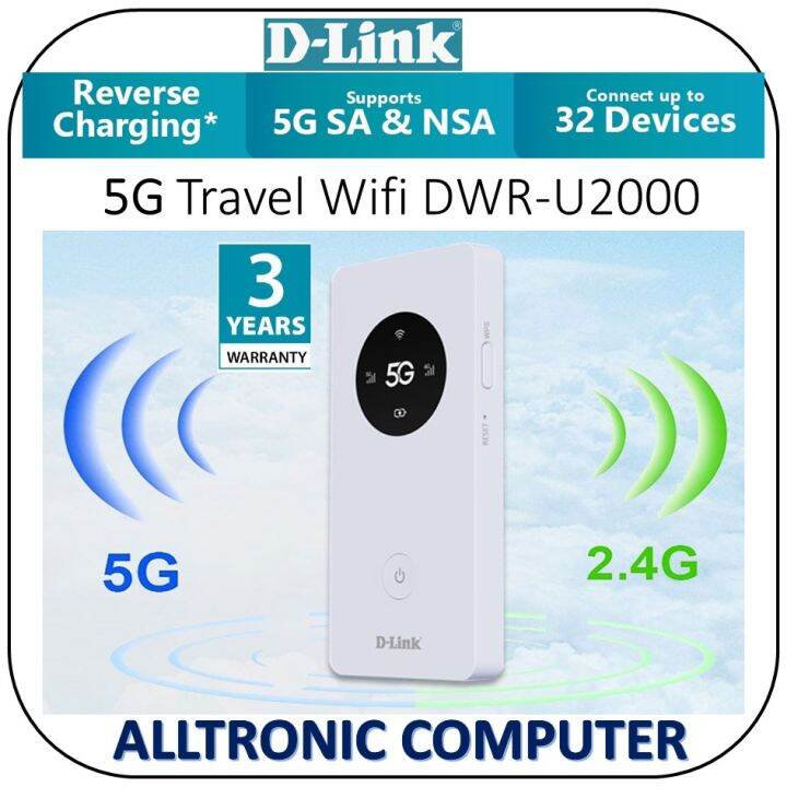 D-Link DWR-U2000 5G Mobile Router Wi-Fi Hostpot | 5G NR SA and NSA | 5G ...