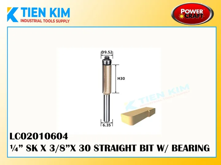 POWERCRAFT STRAIGHT BIT W/ BEARING (LC02010604) | Lazada PH