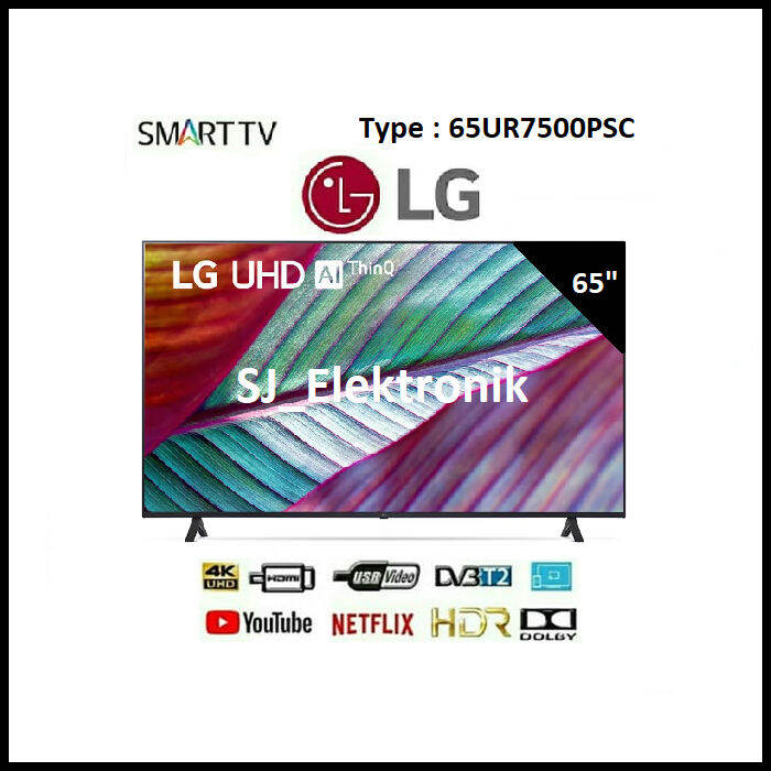 LED TV LG 65 Inch 65UR7500PSC - 65UR7500 Real 4K Smart UHD TV | Lazada ...