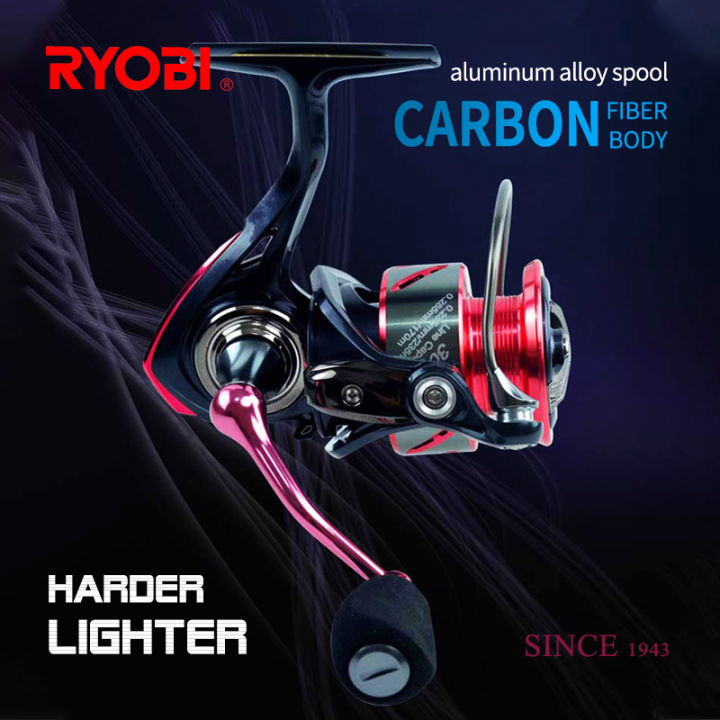 RYOBI 2022 New Carbon Fiber Body Spinning Fishing Reel 2000-4000Series ...