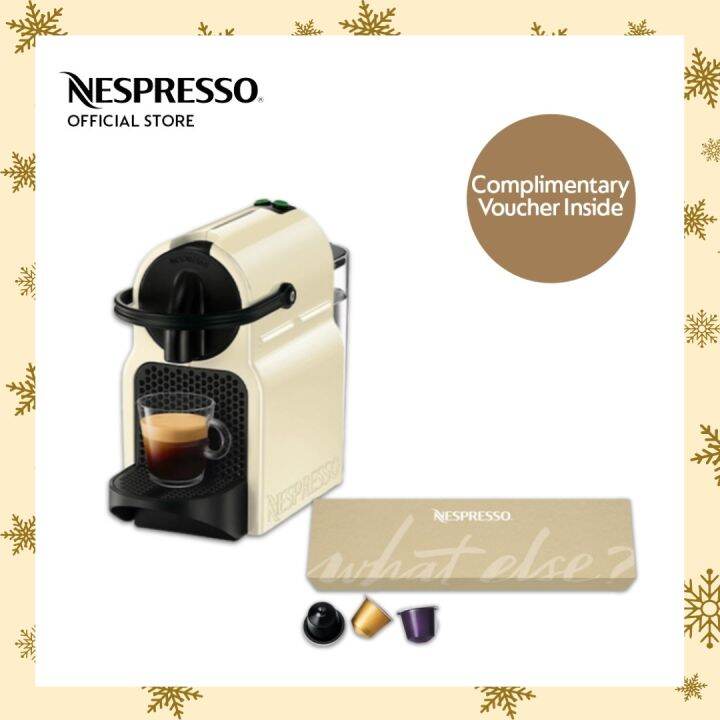 Nespresso® Inissia Coffee Maker Cream with Free Coffee Capsules | Lazada PH