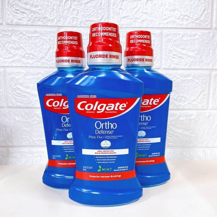 Colgate Ortho Defense Phos Flur คอลเกต ออโธ ดีเฟนส์ น้ำยาบ้วนปาก จัดฟัน ...