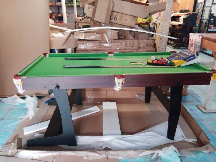 6Ft. Foldable Billiard Table (black) with complete accessories / gamit ...
