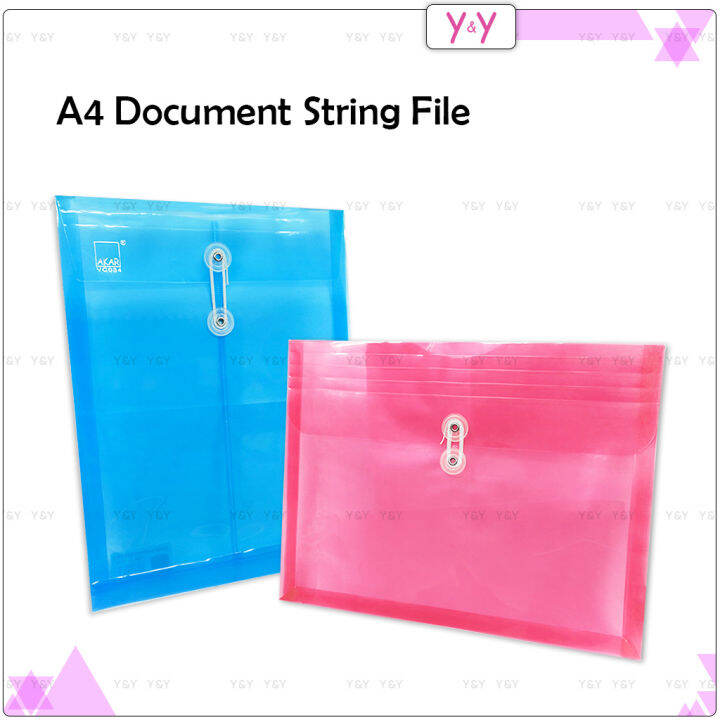 A4 Document String File / Envelope Document Holder File / Pocket File ...
