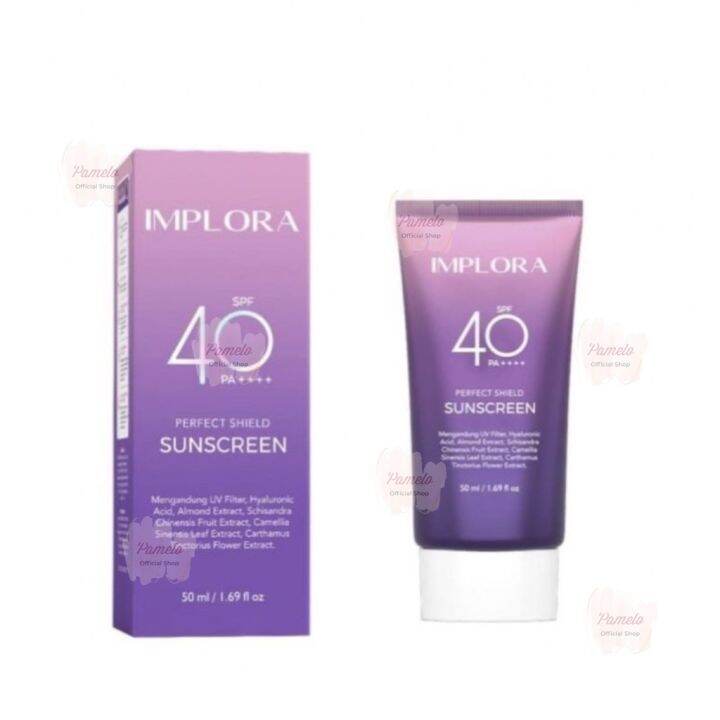 IMPLORA PERFECT SHIELD SUNSCREEN SPF 40 PA TABIR SURYA SUN SCREEN SUN ...