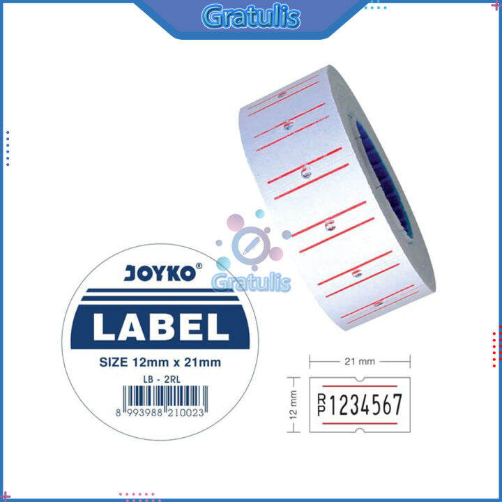 KERTAS LABEL HARGA JOYKO 1 BARIS [LB-2RL/1 ROLL] / ISI ULANG REFILL ...