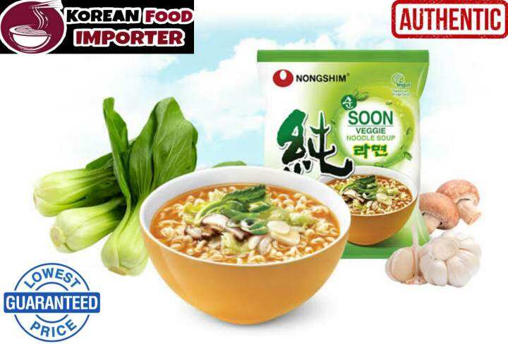 Nongshim soon Veggie Noodle Soup 112g korean authentic products | Lazada PH
