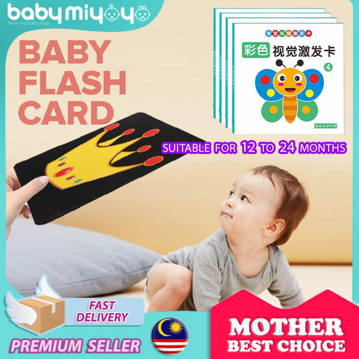 Baby MiyOyO BM007 Montessori Baby Flash Card Baby Sensory Cards High ...