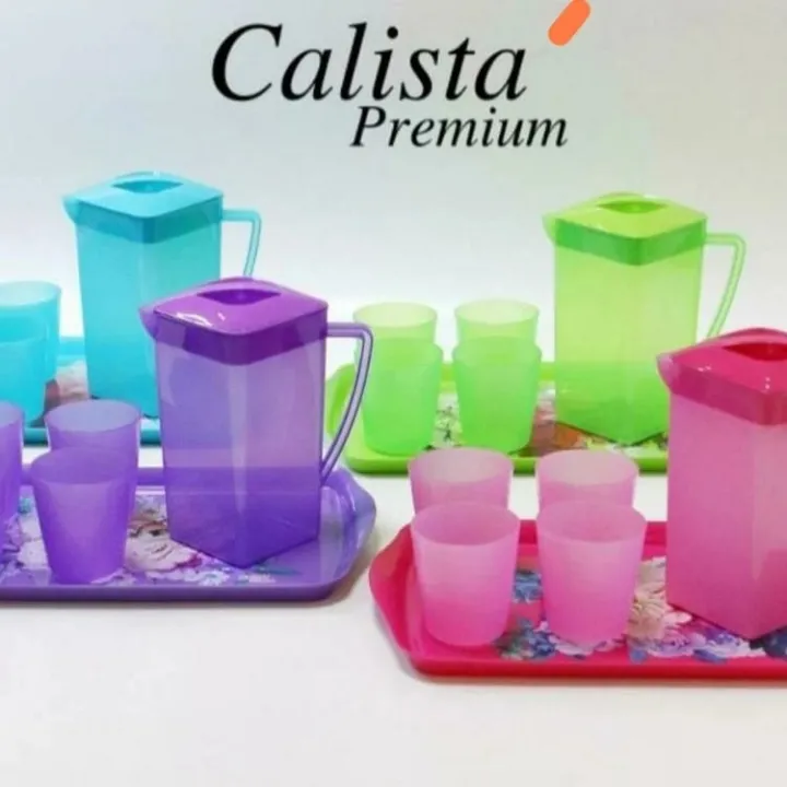 Topan Set / Eskan Pluto Mug dan Baki / Teko Gelas dan Nampan Set 6 Pcs ...