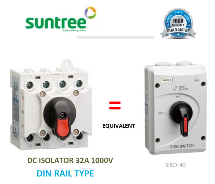 SUNTREE DC Isolator 1000V DC 32A IP66 Rating Solar Waterproof Disconnecting Switch | Lazada PH