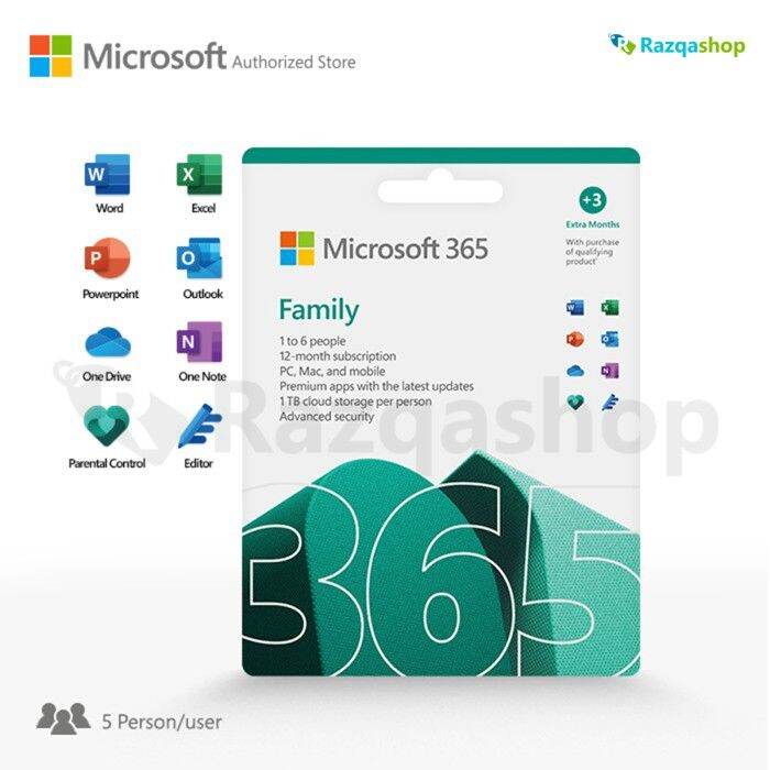 Microsoft 365 Family 1 tahun - ESD POSA CARD [6GQ-00083] | Lazada Indonesia