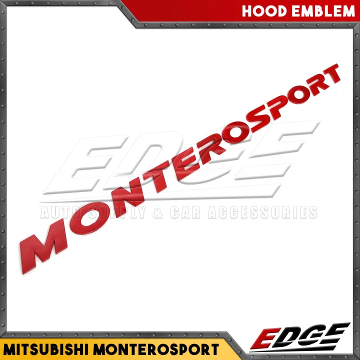 MONTERO SPORT Hood Emblem // mitsubishi adhesive ready stick-on logo ...
