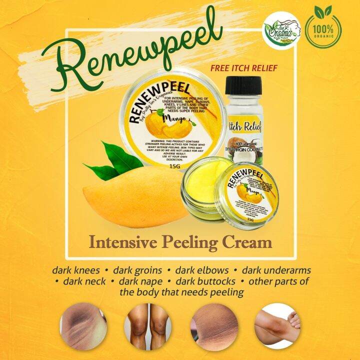 Renewpeel intensive peeling cream for dark elbows, dark knees, dark ...
