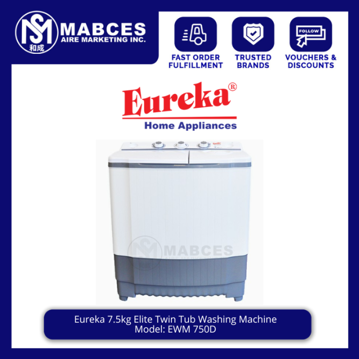 Eureka 7.5kg Elite Twin Tub Washing Machine EWM 750D | Lazada PH
