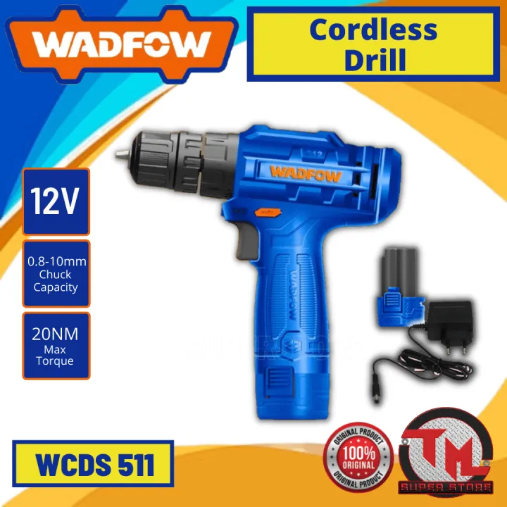 WADFOW Cordless Drill 12V with battery and charger WCDS511 • Tm ss ...