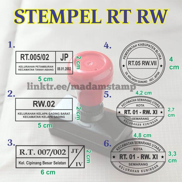 stempel rt rw flash tinta otomatis pemerintahan kelurahan kecamatan ...